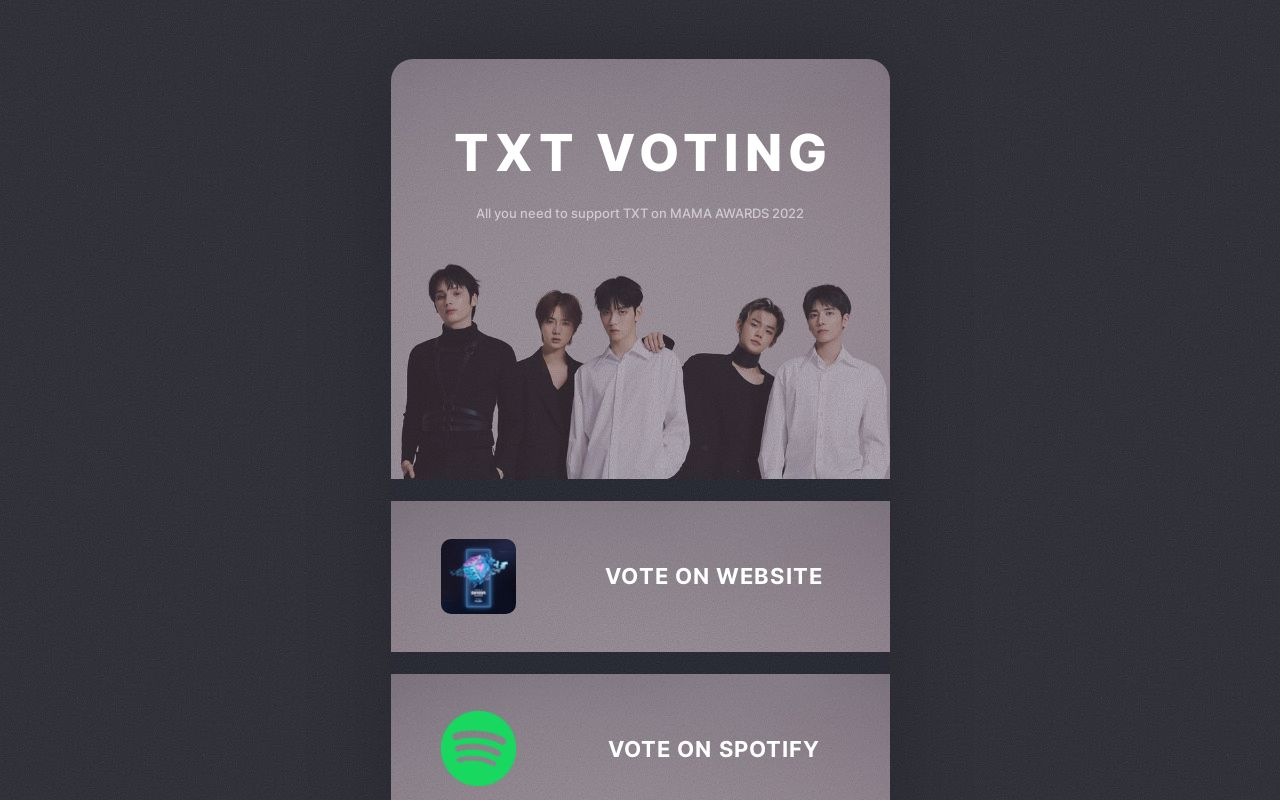 VOTE FOR TXT - MAMA 2022